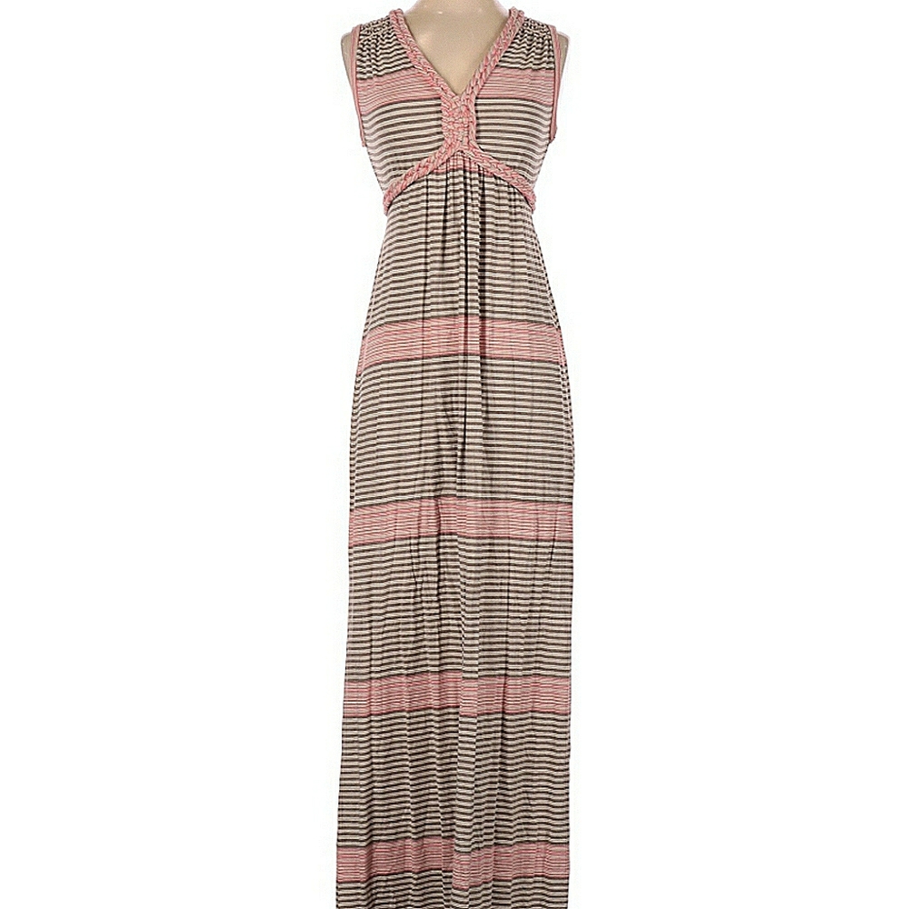 Max Studio Sleeveless Long Striped Maxi Dress - Gem